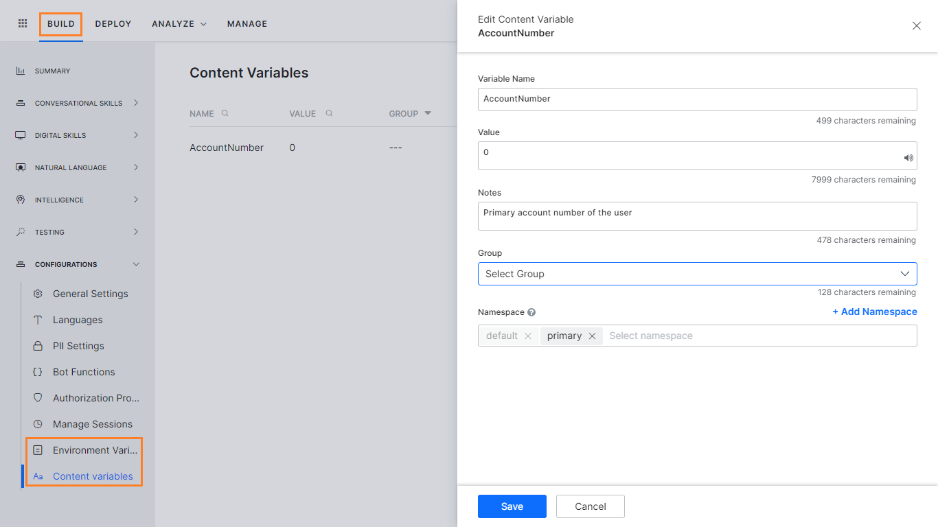 ボット変数の使用 - Kore.ai Documentation V10.1