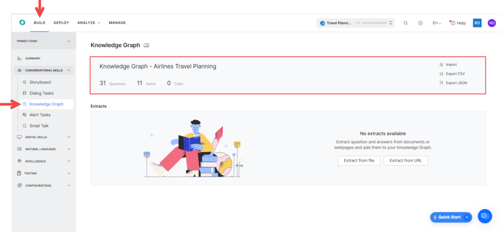 Build a Knowledge Graph - Kore.ai Documentation V10.1
