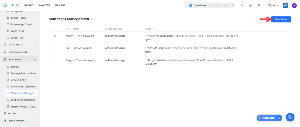 Sentiment Management - Kore.ai Documentation