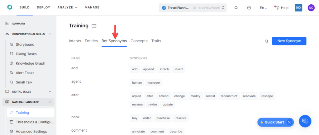 Fundamental Meaning - Kore.ai Documentation V10.2