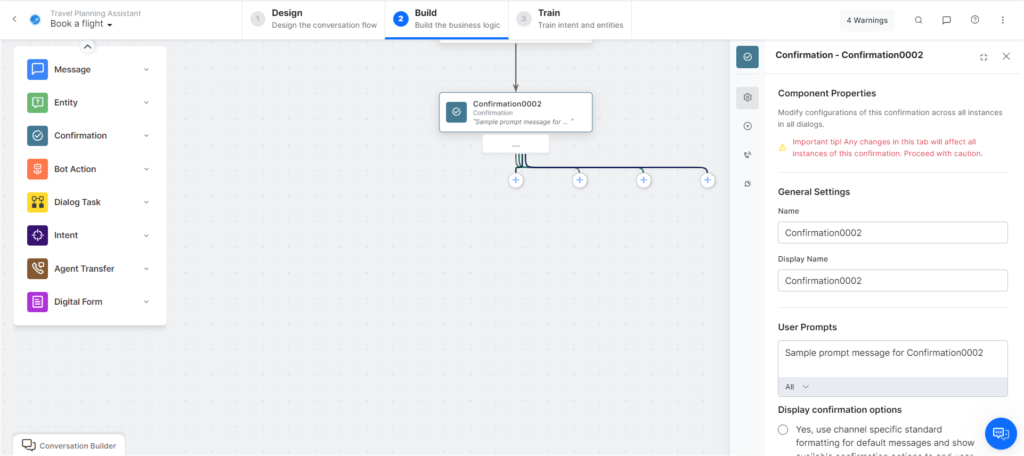 Confirmation Nodes - Kore.ai Documentation V10.2