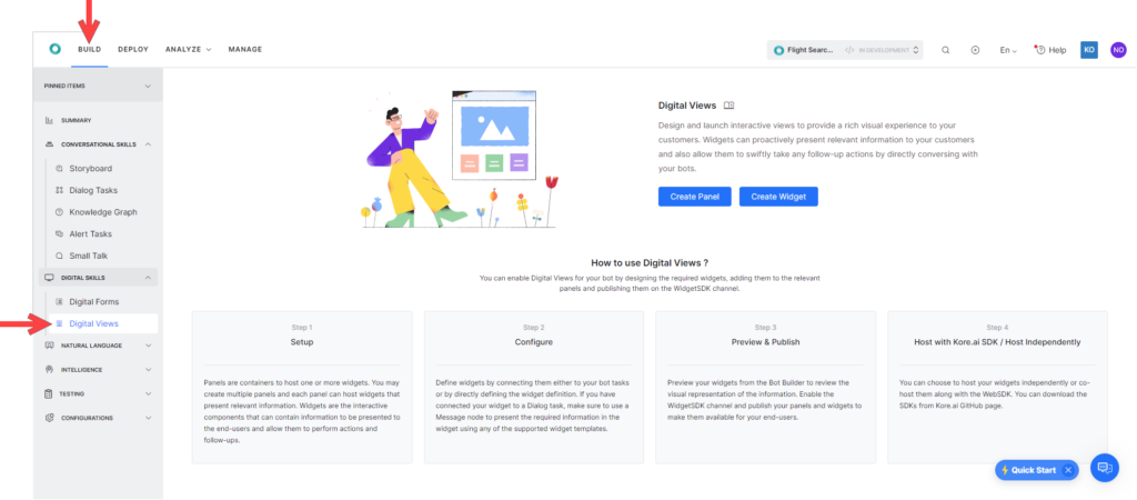 Digital Views - Kore.ai Documentation V10.2