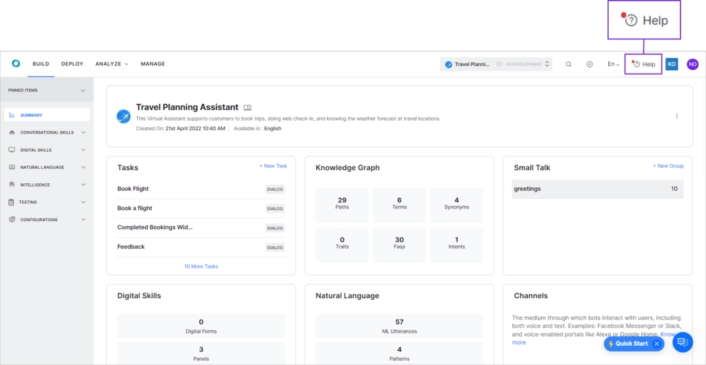 Help and Learning Resources - Kore.ai Documentation V10.2