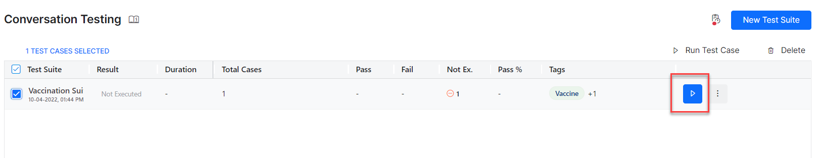 Test Case Execution Summary V10 9719