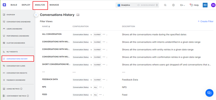 Conversations History - v10