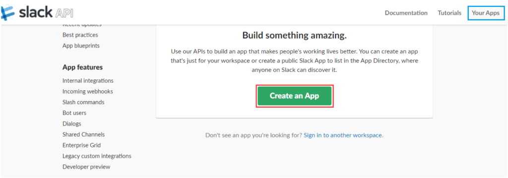 Adding the Slack Channel - v10