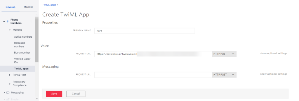 Adding the Twilio Voice Channel - v10