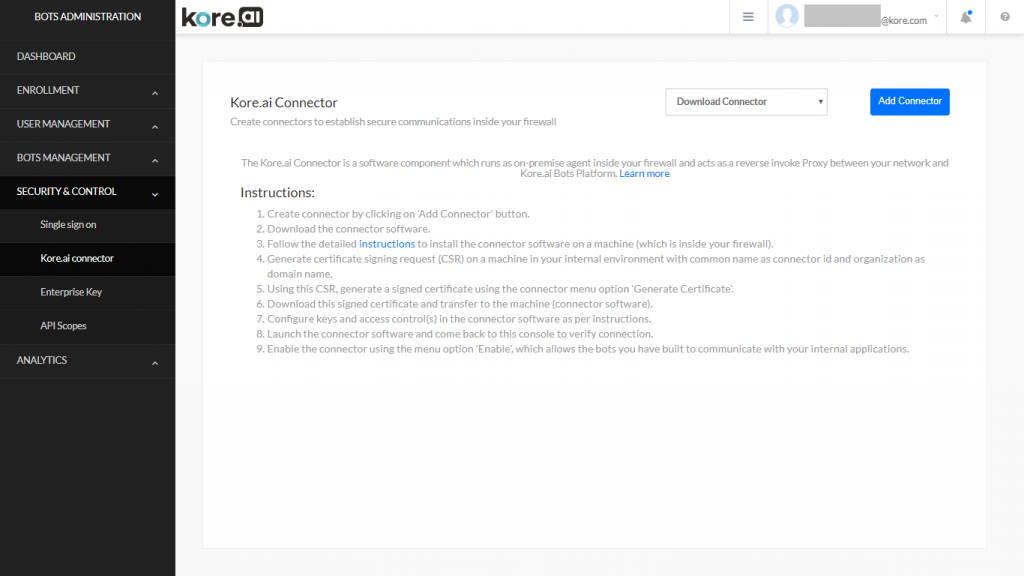 Kore.ai Connector - Kore.ai Documentation v8.1