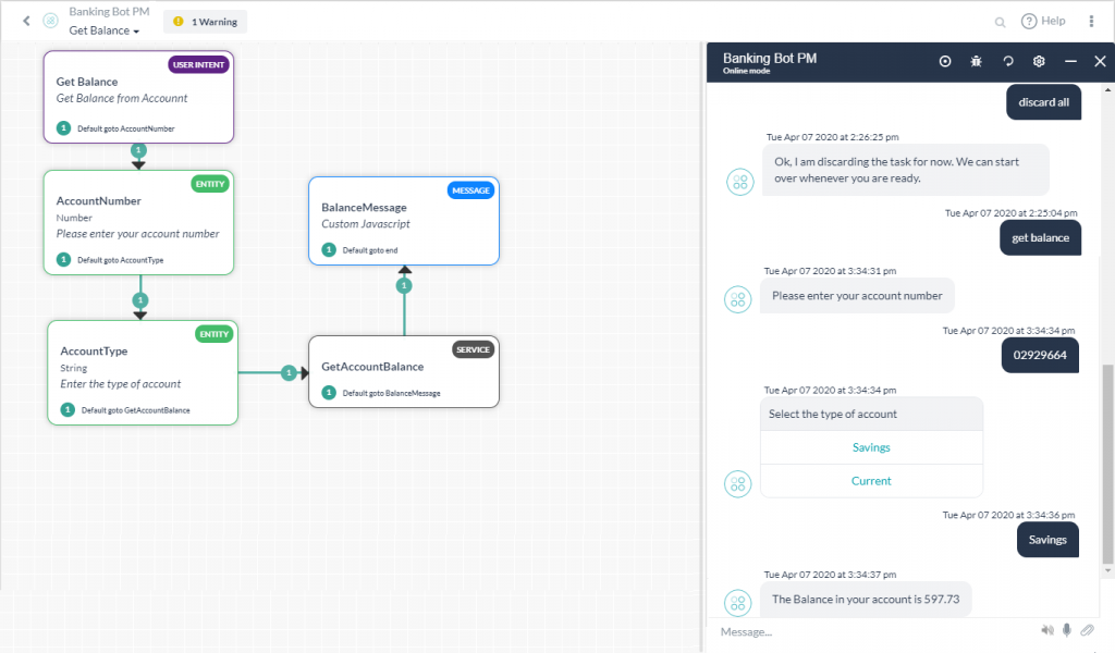 Creating a Banking Bot - Kore.ai Documentation v8.1