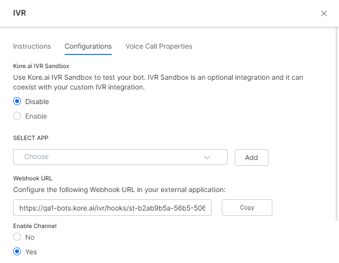 IVR Integration - Kore.ai Documentation v9.0