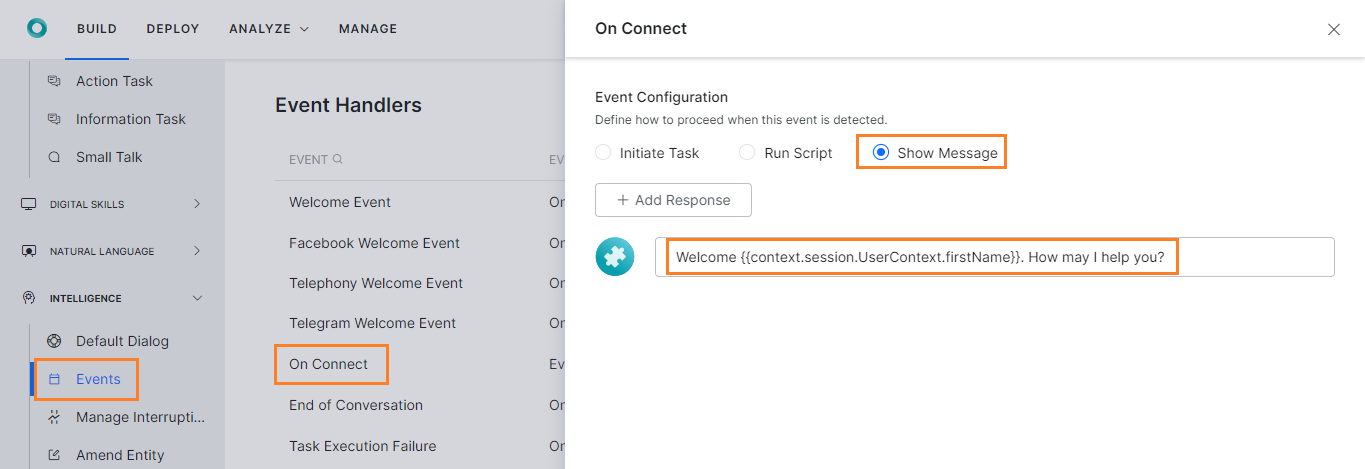 How to use Content Variables - Kore.ai Documentation v9.0