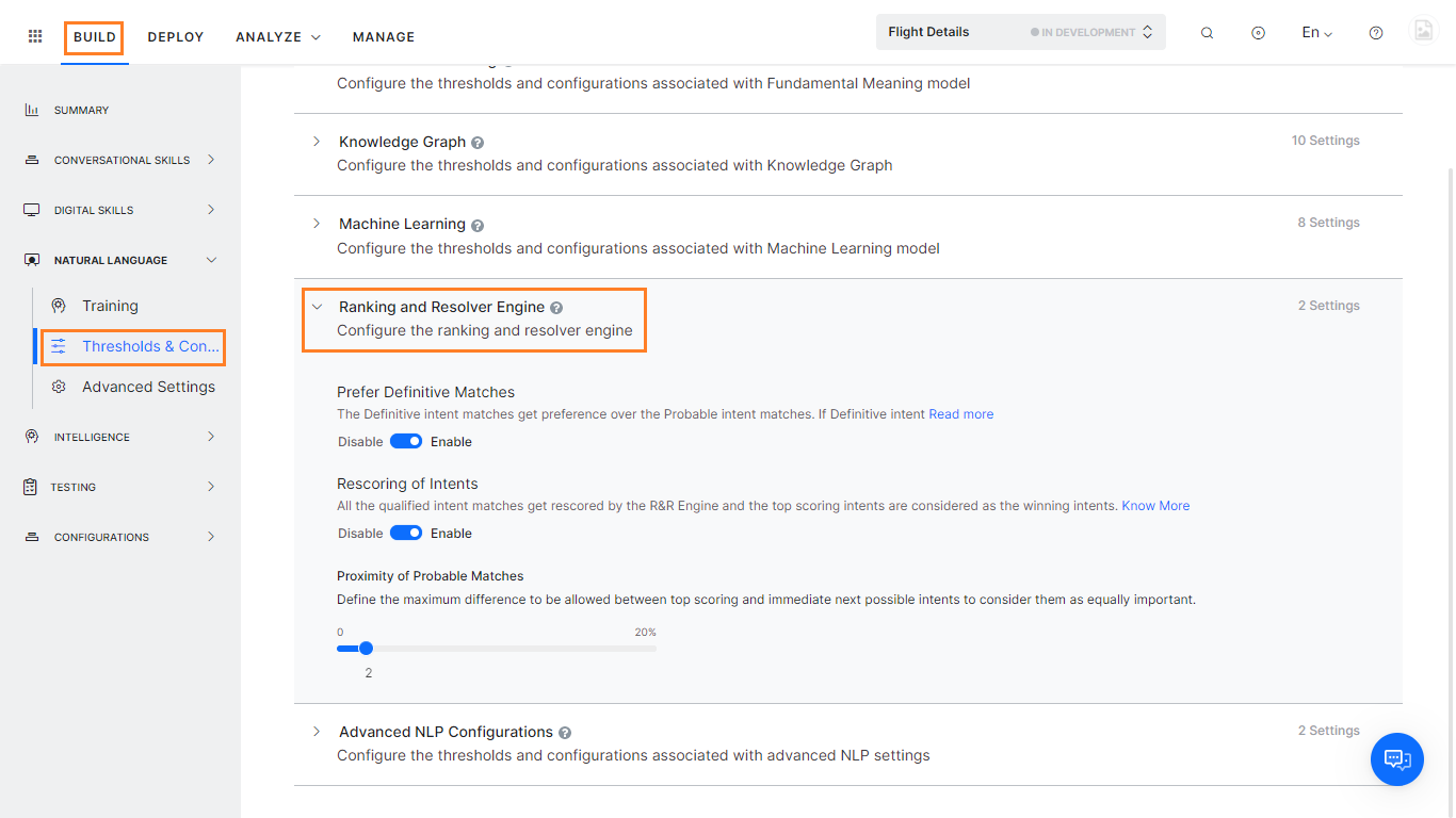 Ranking and Resolver - Kore.ai Documentation v9.0