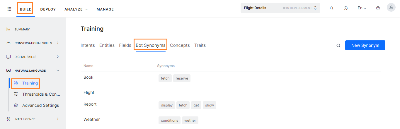 Fundamental Meaning - Kore.ai Documentation v9.0