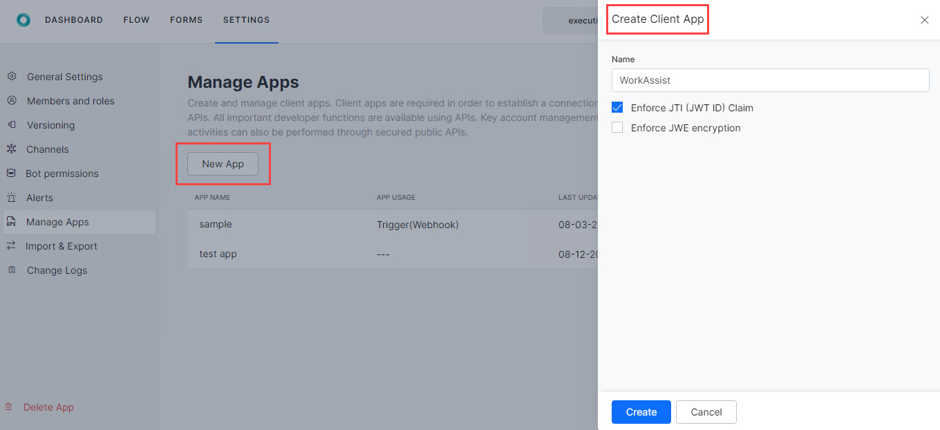 Manage Apps - Kore.ai Documentation v9-1