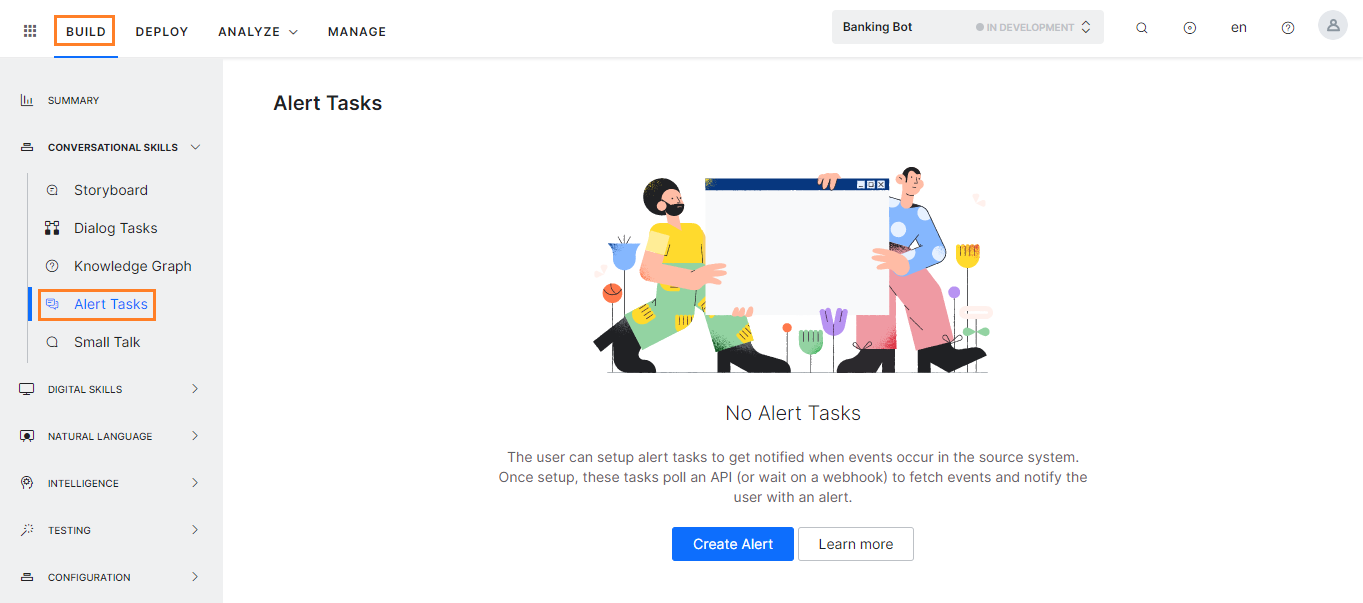 Alert Tasks - Kore.ai Documentation v9-1