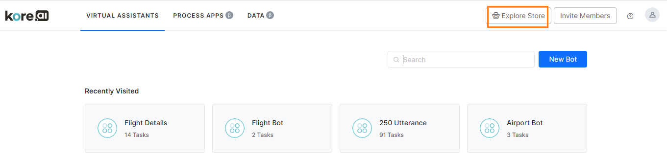 Store - Kore.ai Documentation v9-2