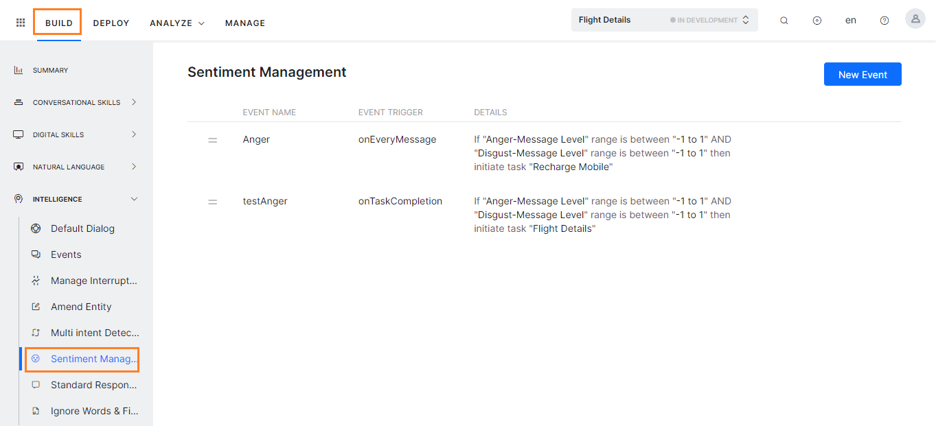 Sentiment Management - Kore.ai Documentation v9-2