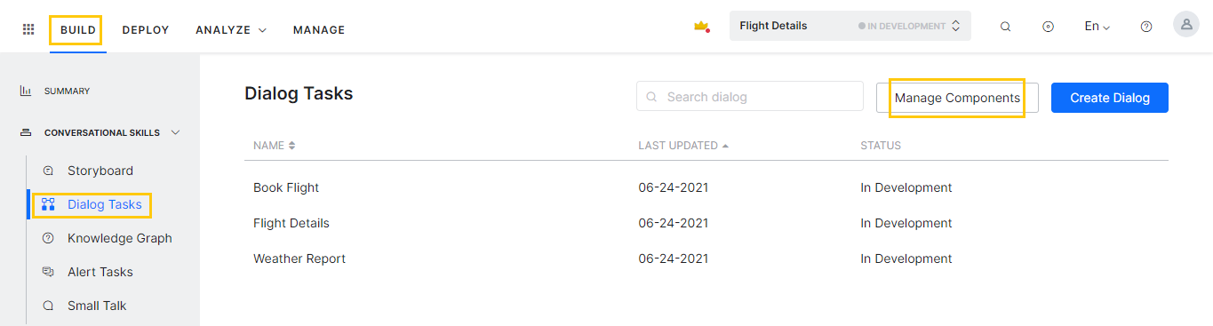 Managing Dialogs - Kore.ai Documentation v9-3