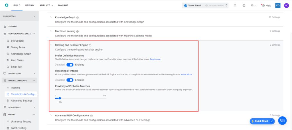 Ranking and Resolver - Kore.ai Documentation v9-3